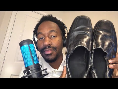 ASMR | Old Raggedy Church Shoes Review - YouTube