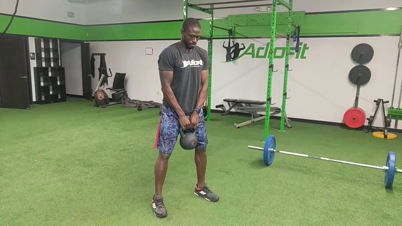 Kettlebell Squat to Upright Row - YouTube