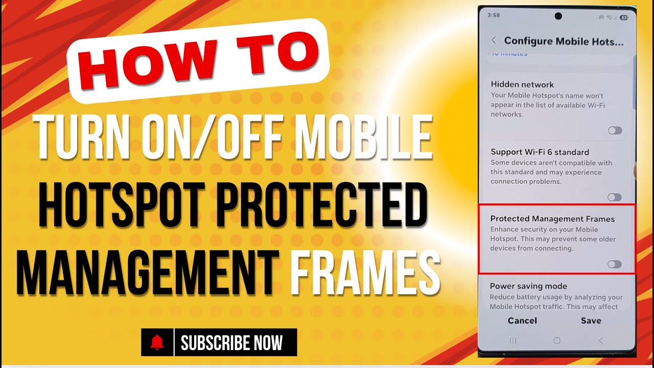📶 How to Turn On/Off Mobile Hotspot Protected Management Frames on ...