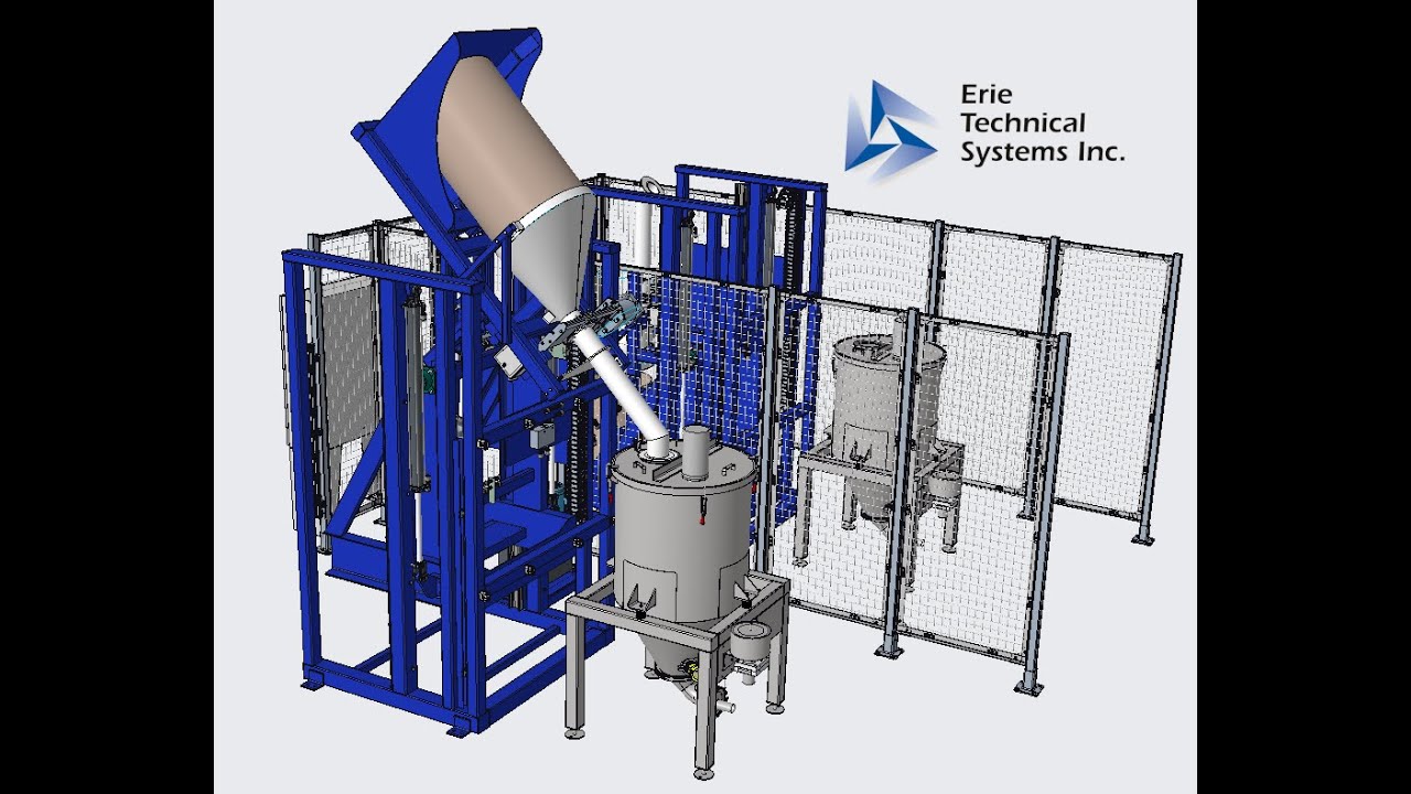 Automatic Bulk Drum Dumper for transfer of fine powder. #bulkfilling # ...