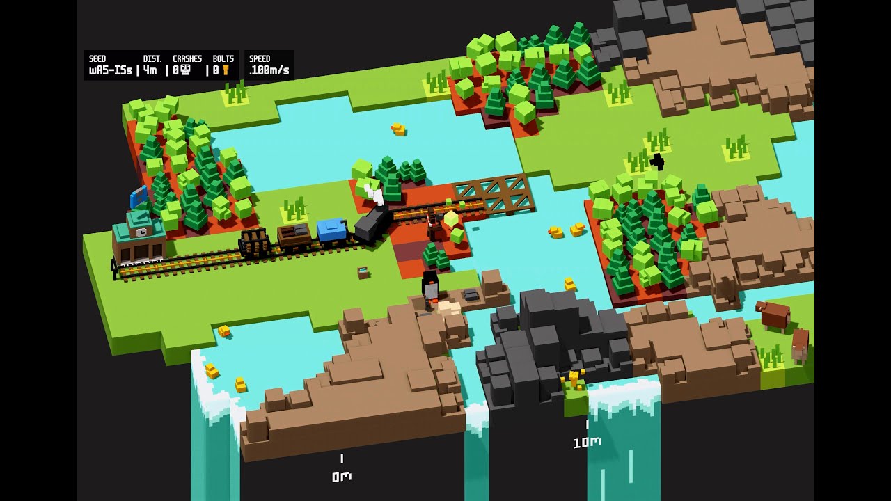 Unrailed! (PS4) Coop 1 - Building Railroads | No commentary, 4K HDR ...