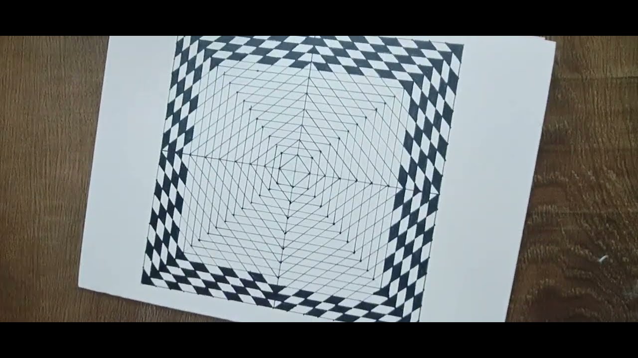 How to Draw Optical illusion Art| Illusion Art| | Easy Illusion Pattern ...