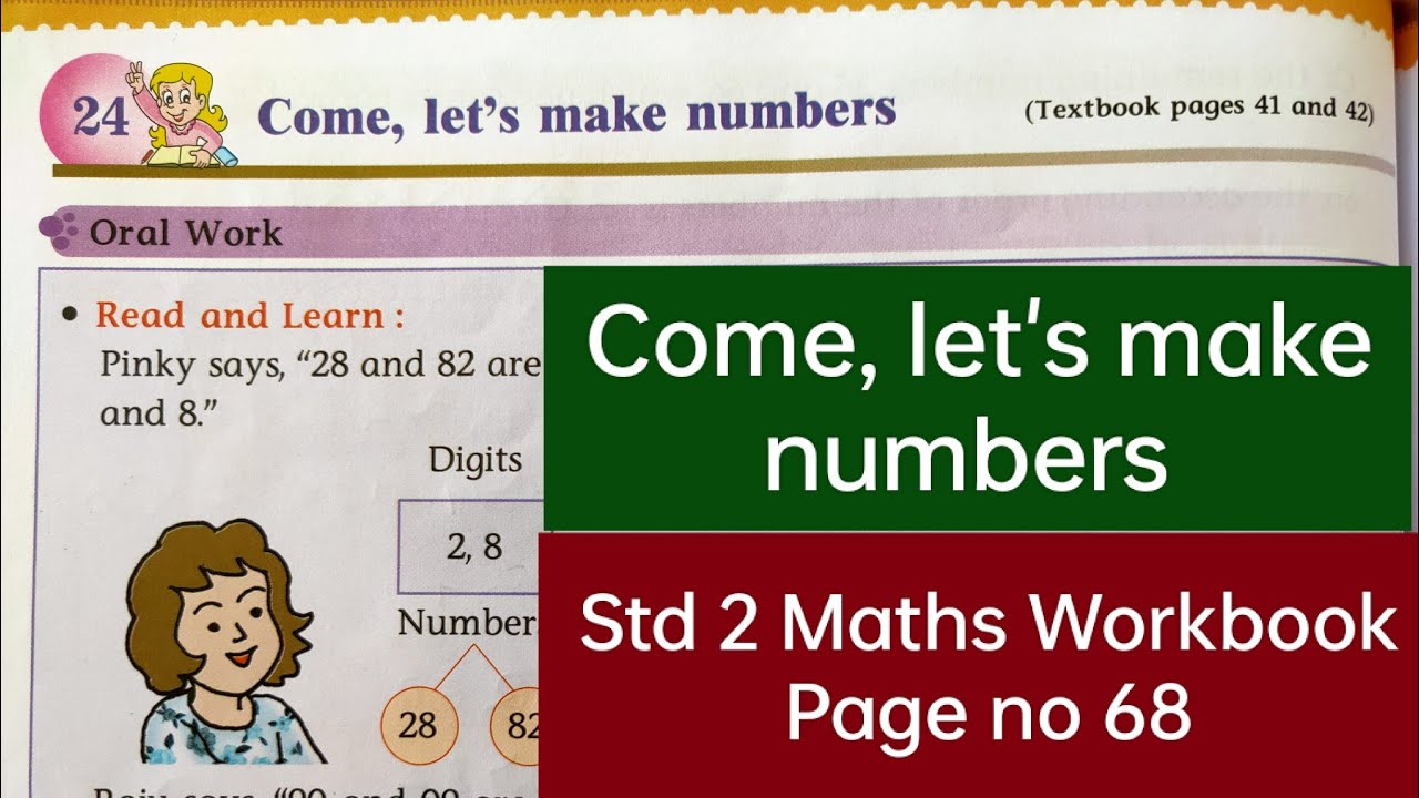 Come, let's make numbers | Std 2 Maths Workbook | Page no 68 | - YouTube