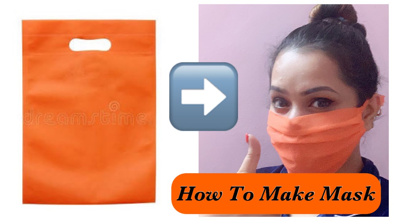 HOW TO MAKE MASK AT HOME WITH CLOTH BAG | EASY AND REUSABLE - YouTube