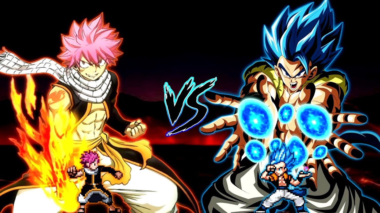 Natsu Dragneel (Inseph) (New) VS Gogeta V3.5 (all form) in Jump Force Mugen - YouTube
