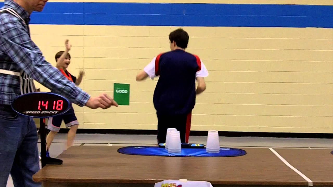 Individual 3-3-3 Sport Stacking World Record 1.418 (William - YouTube