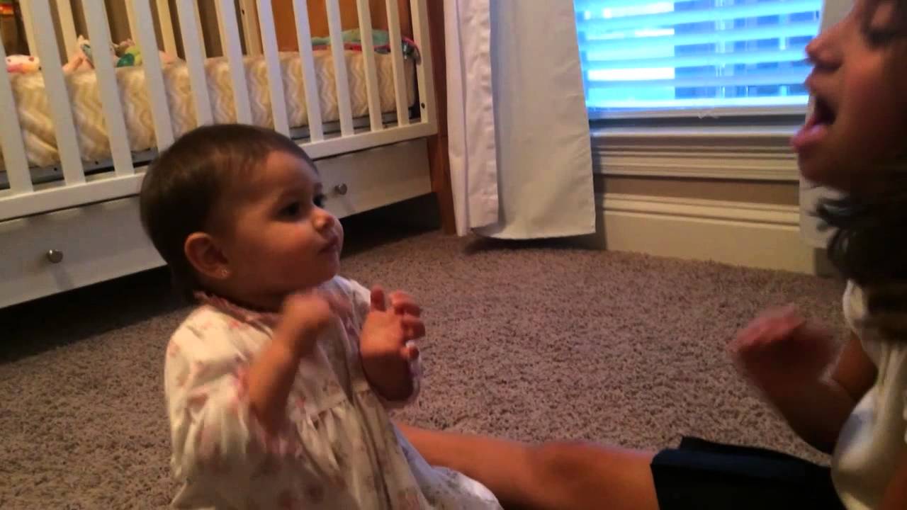 Baby sign language "more", "yes", "please" - YouTube