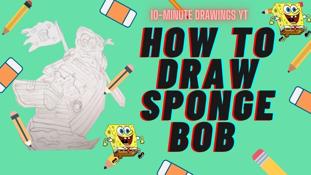 How to draw sponge bob |cartoon characters|how to draw sponge bob meme ...
