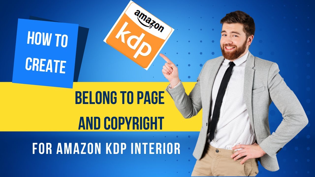 How to create professional belong to page and copyright for your kdp ...