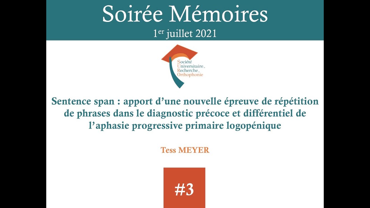 Présentation de Tess Meyer lors de la Soirée Mémoire 2021 - YouTube