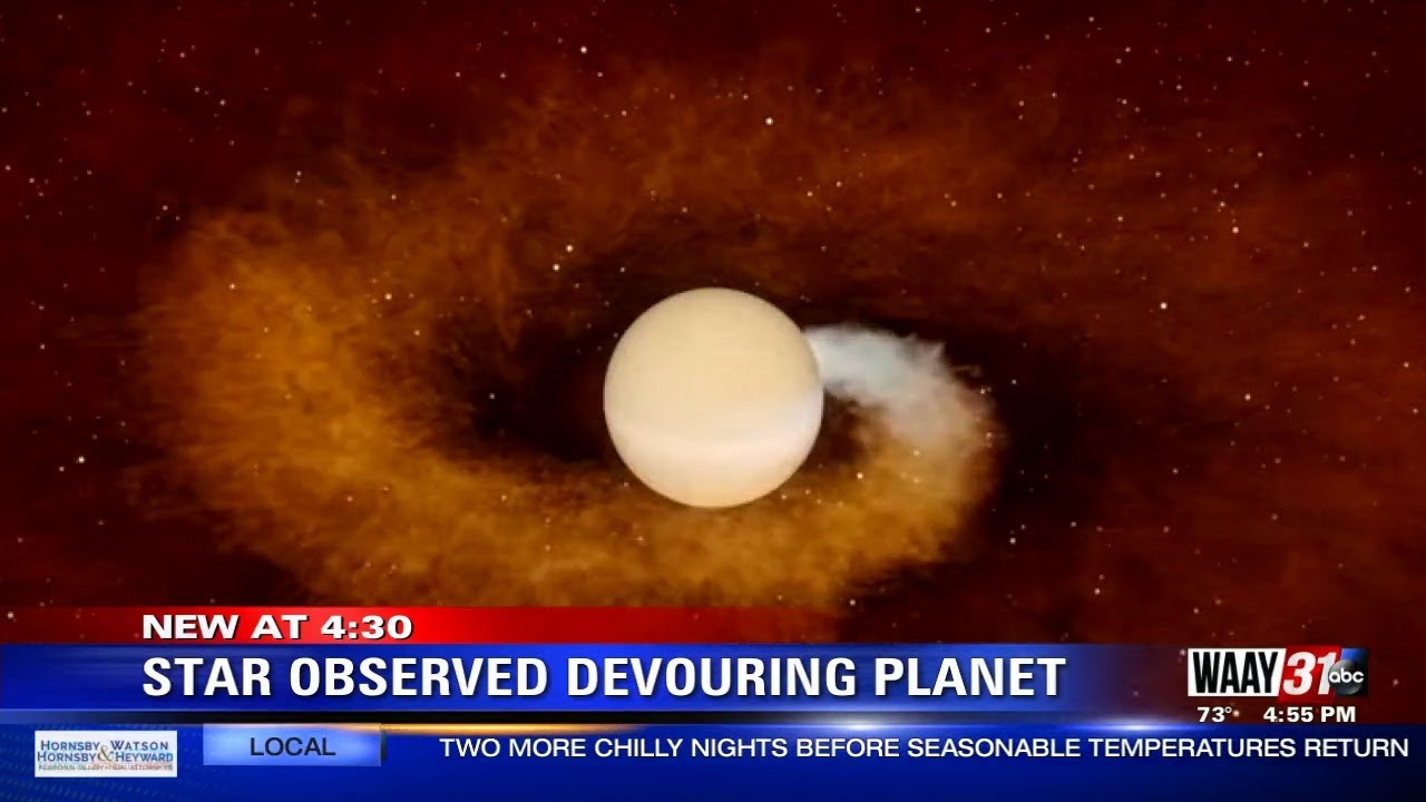 Star observed devouring planet as it dies - YouTube