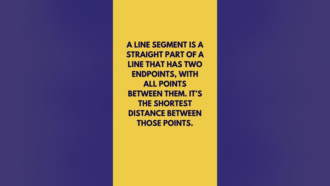 Definition of Line segment - YouTube