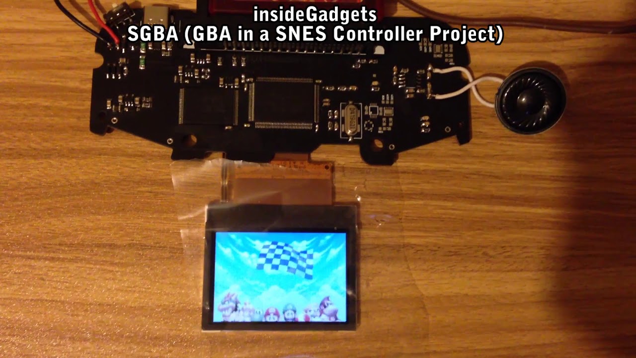 sGBA Quick Test (GBA in an SNES controller project) - YouTube