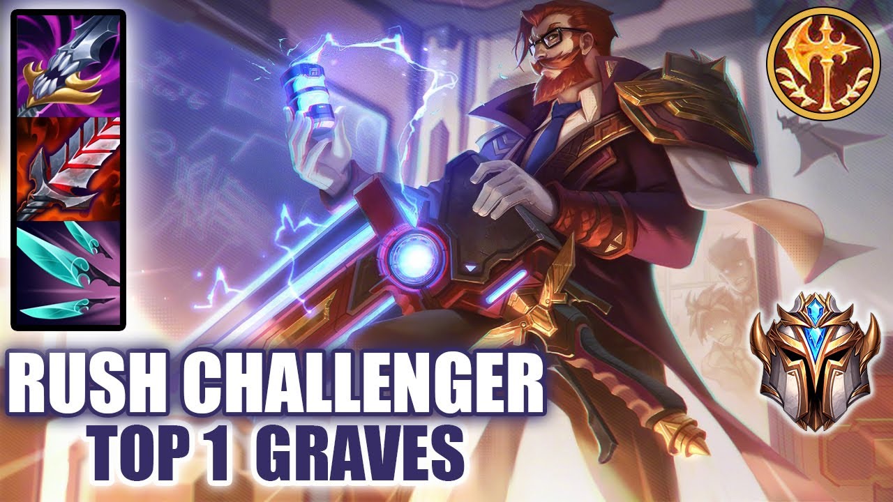 [Wild Rift] GRAVES MID Top 1 - Challenger ranked game + build - YouTube