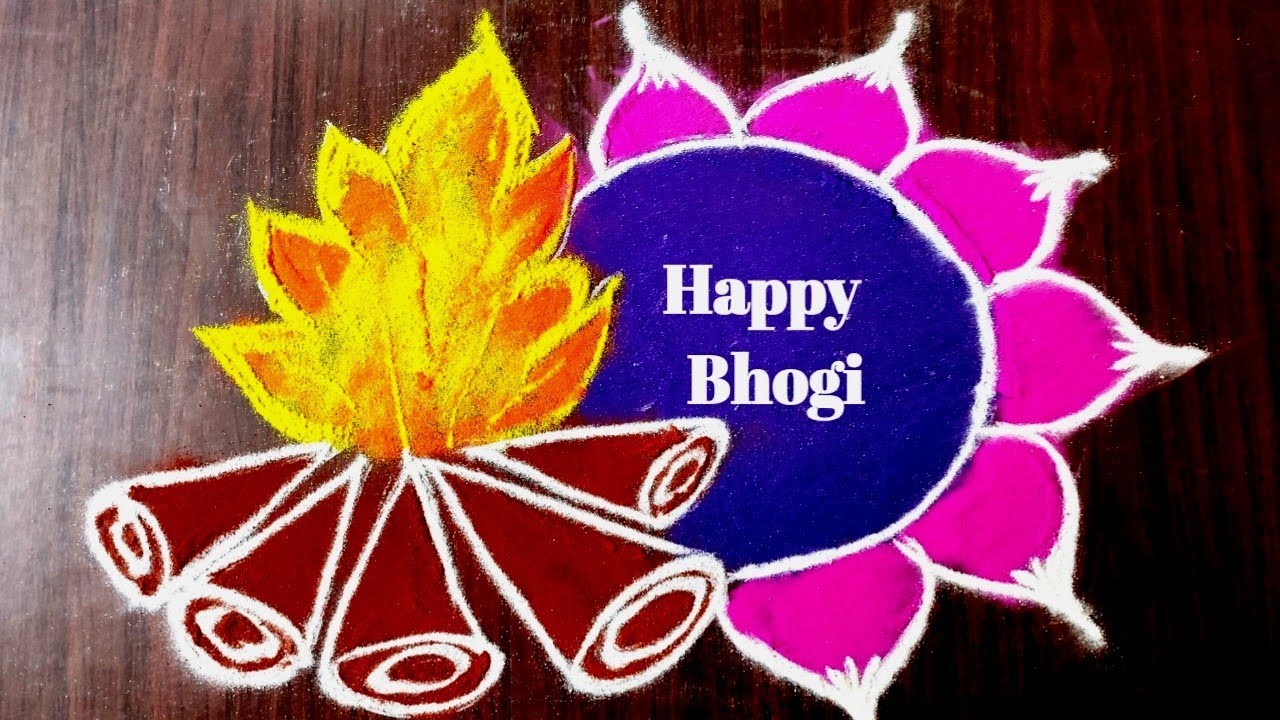 Bhogi kolam 2022 | Bhogi rangoli | Sankranthi Muggulu design | Pongal ...