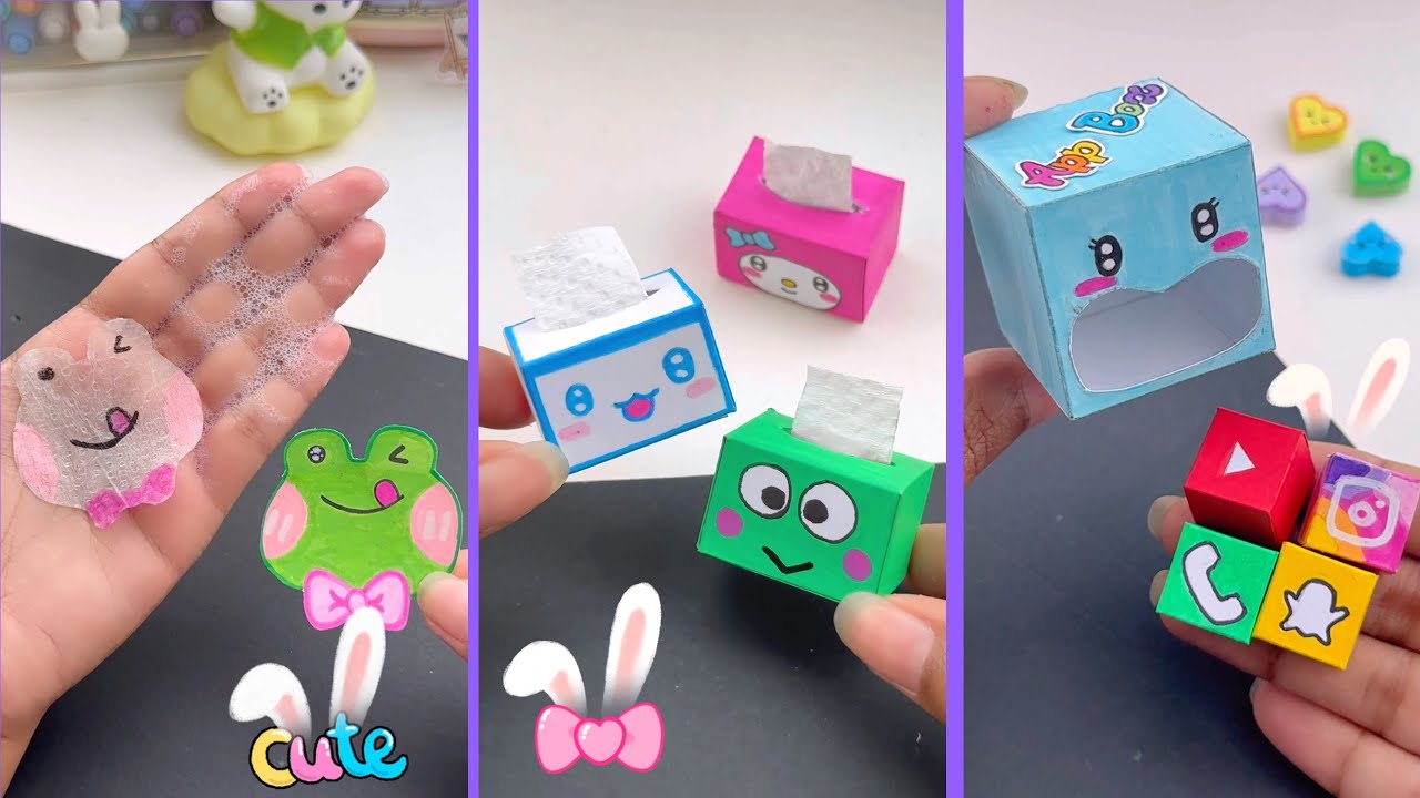 16 DIY Easy Craft Ideas / DIY Miniature Crafts Idea / school hacks ...