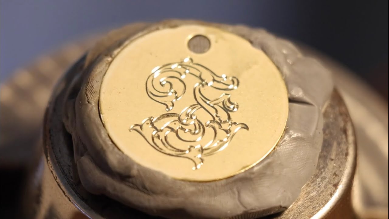 Hand Engraving Leaf Script F - YouTube