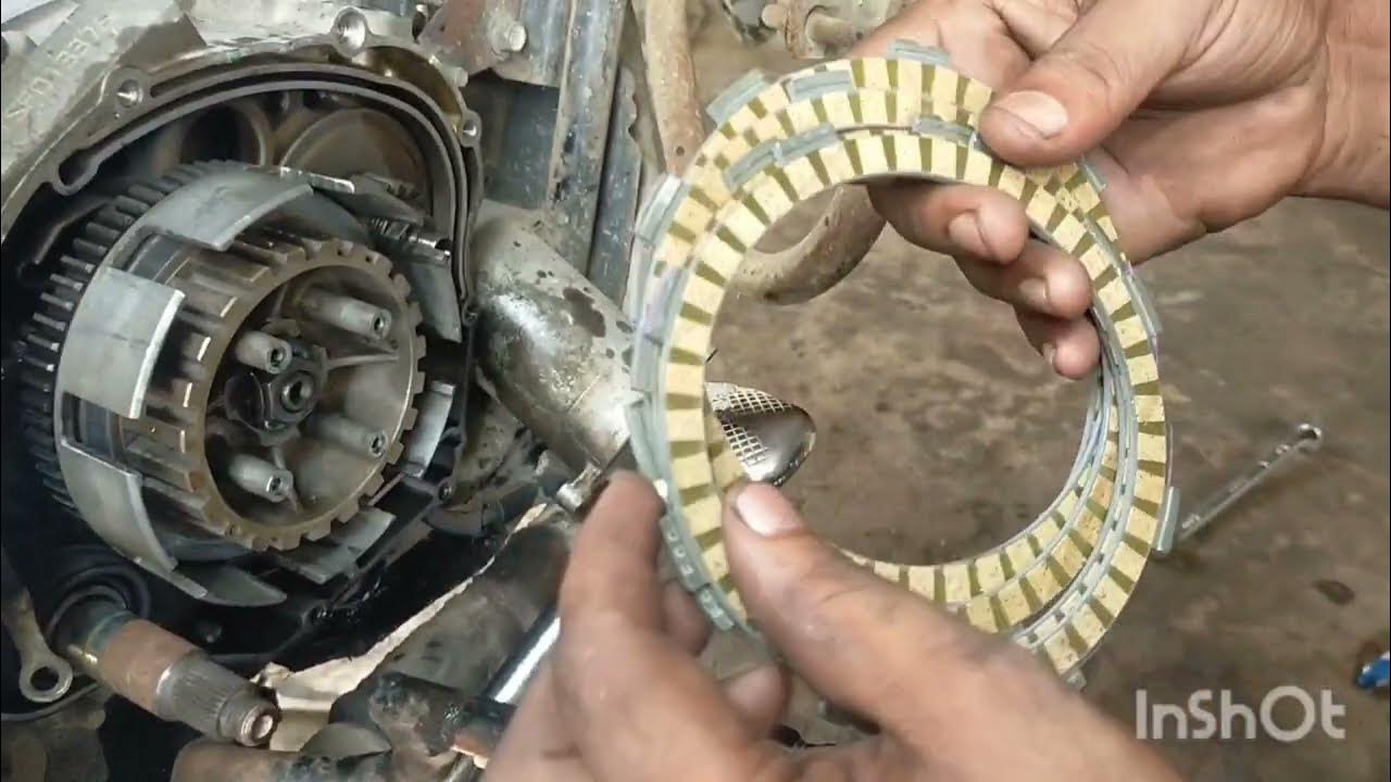 Yamaha YBR clutch plate set kaise hoga - YouTube