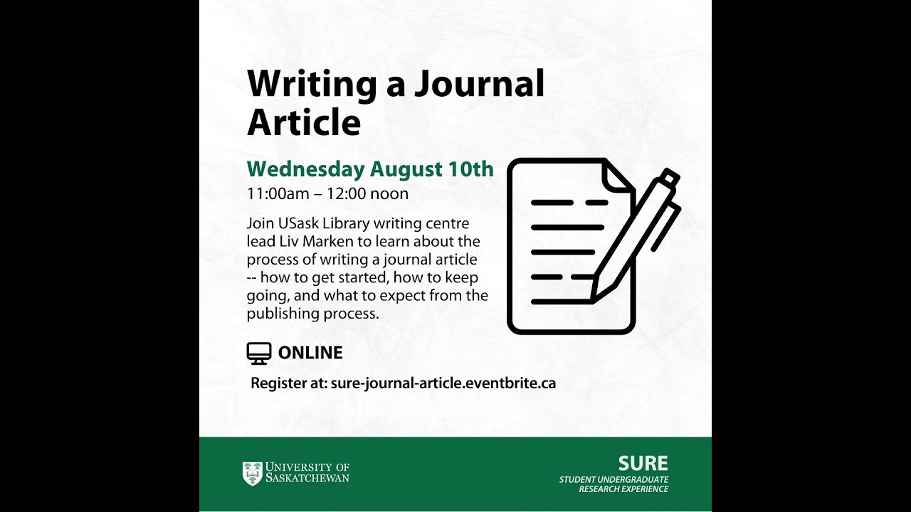 How to Write a Journal Article - YouTube
