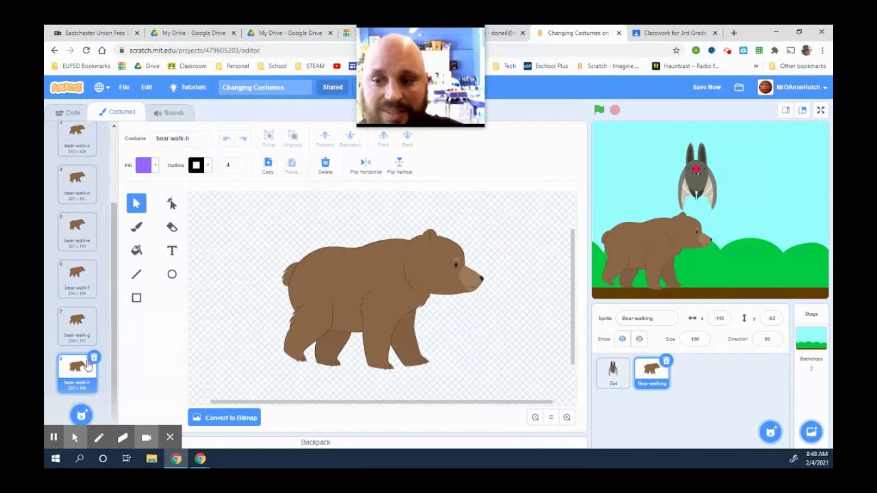 Scratch Lesson # 3 - Changing Your Sprite's Costume - YouTube