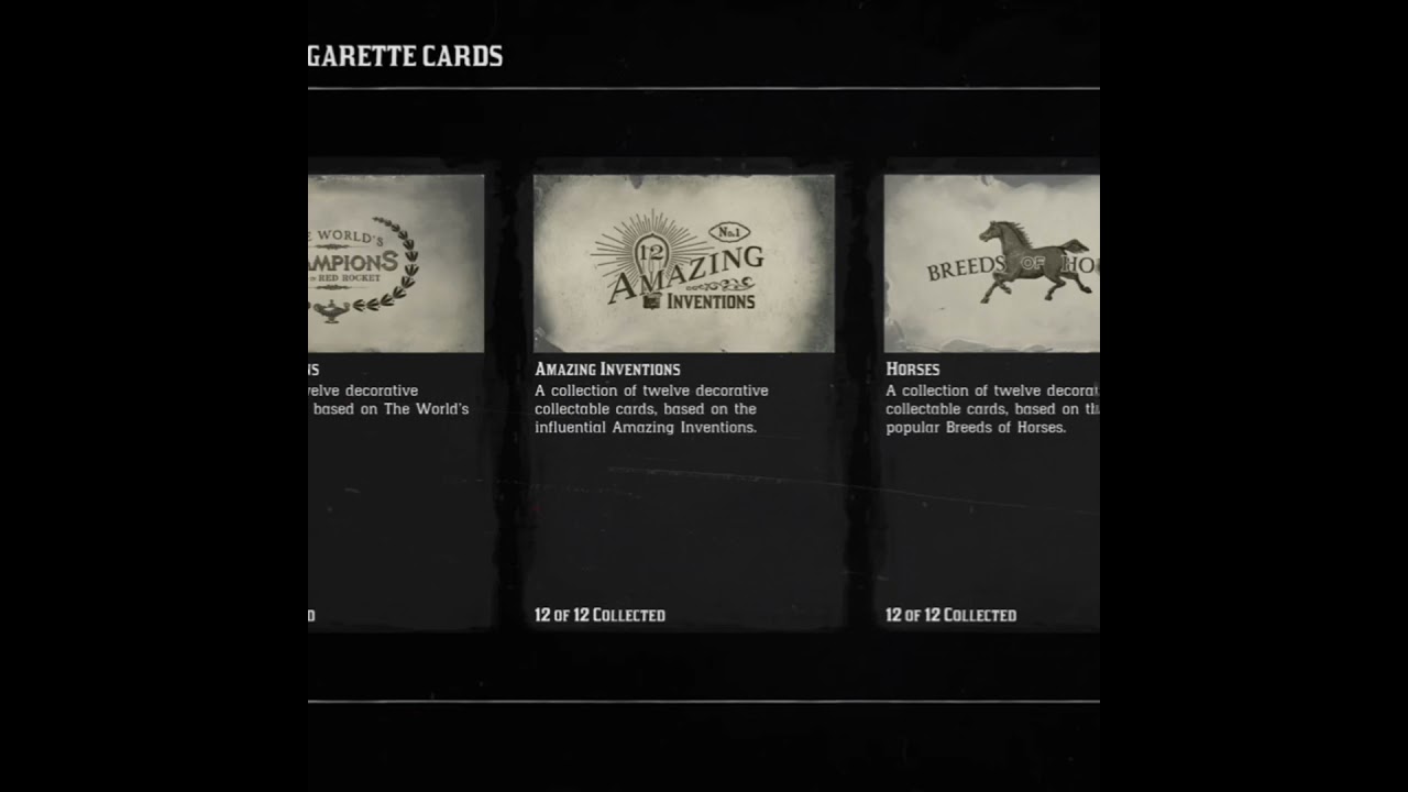 RDR2 selling all 144 cigarette cards - YouTube