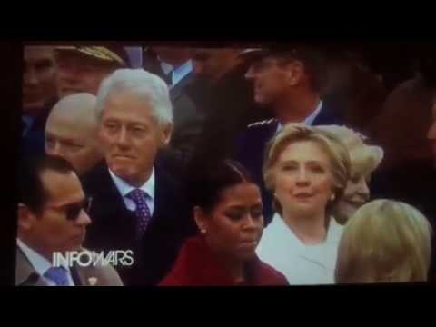 Hillary catches Bill Looking at Ivanka Inauguration - YouTube