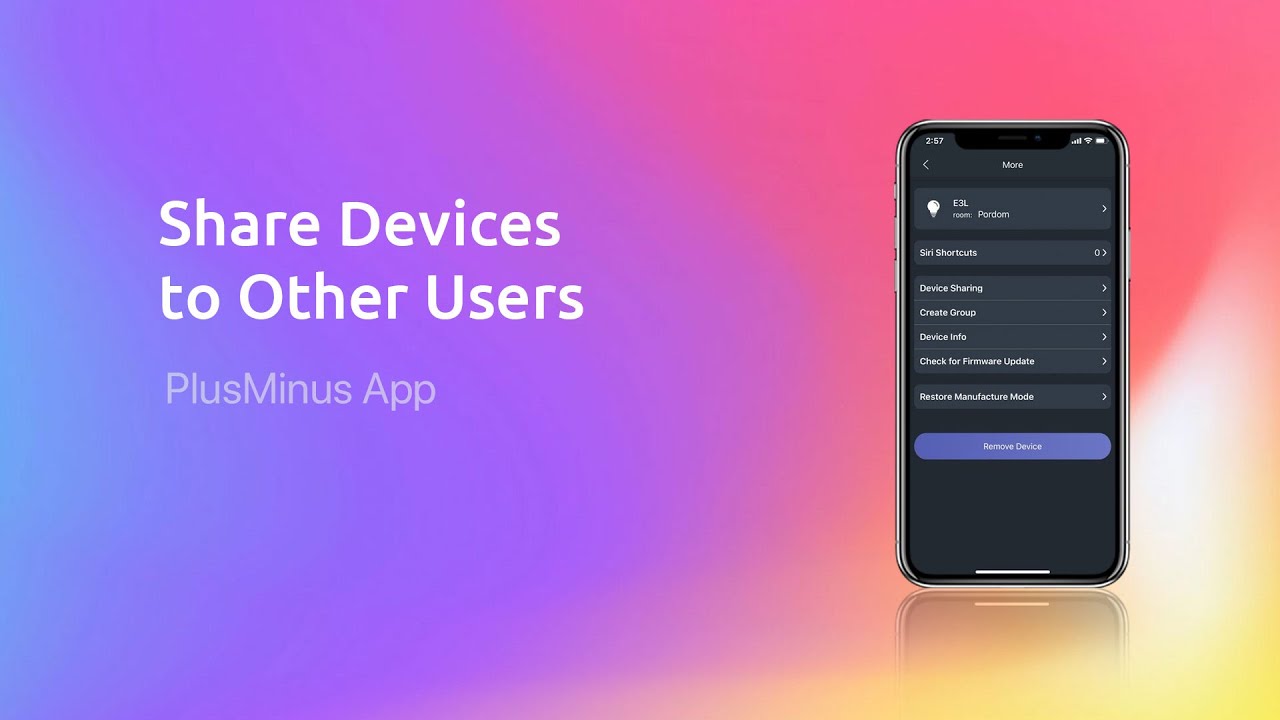 How to share devices to other users in PlusMinus. - YouTube