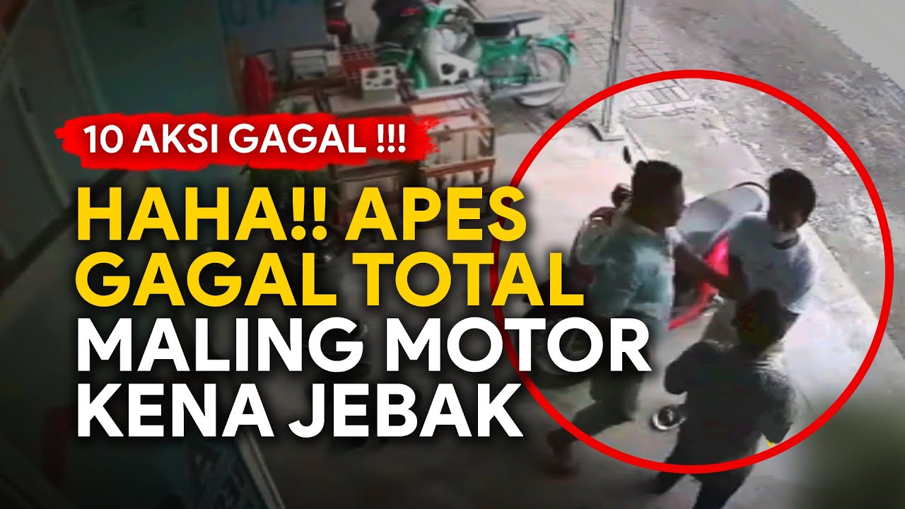 APES🤣KENA JEBAK ‼️ Maling Motor Gagal | Rekaman CCTV - YouTube