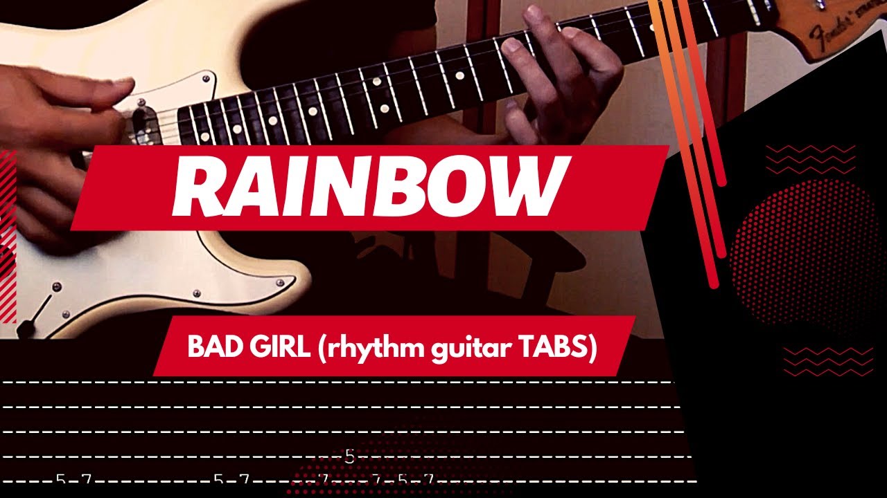 RAINBOW - Bad girl (rhythm guitar TABS) - YouTube