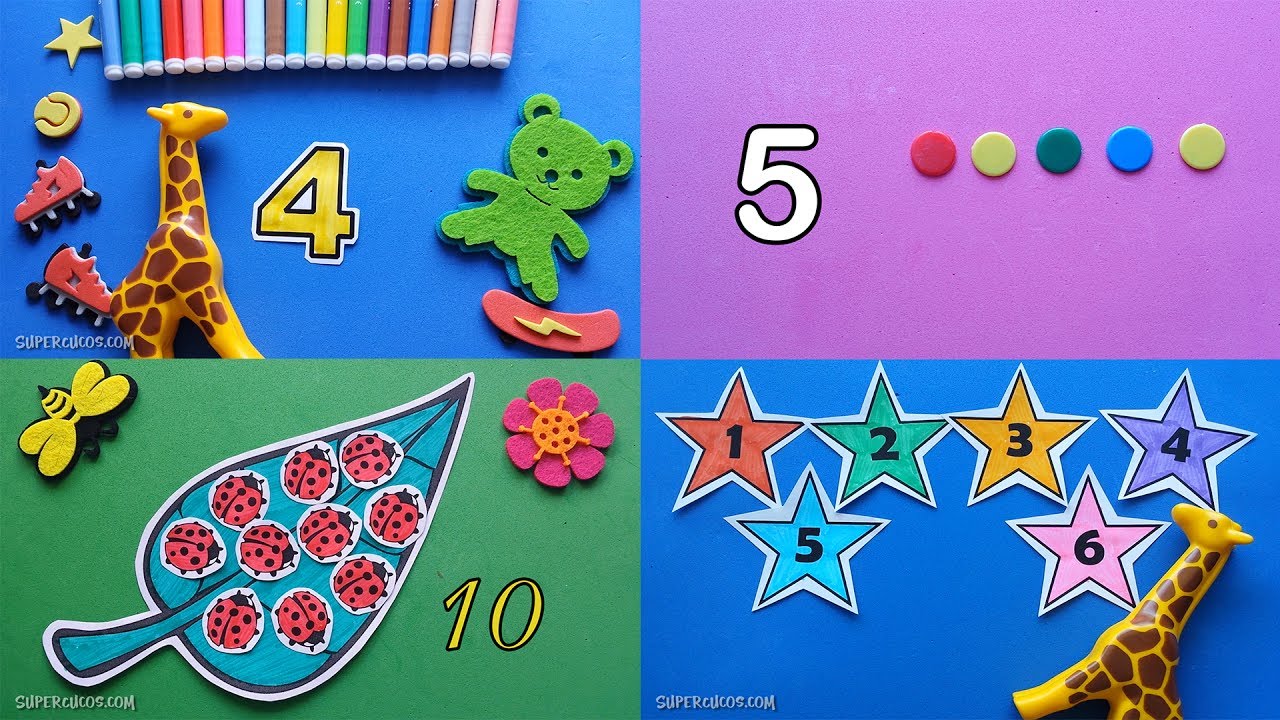 Learn Counting Numbers 1-10 | Aprender a Contar Números en Inglès - YouTube