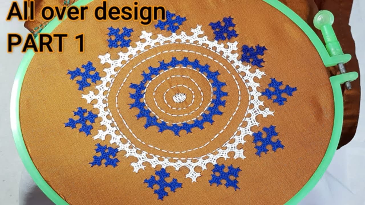 Hand Embroidery | All Over Gujarati Design | #Kutch Work #Gujarati # ...
