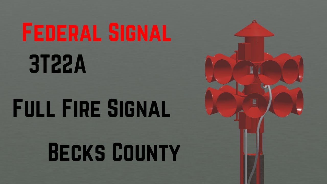 Federal Signal | 3T22A | Full Fire Signal | Becks County | Roblox - YouTube