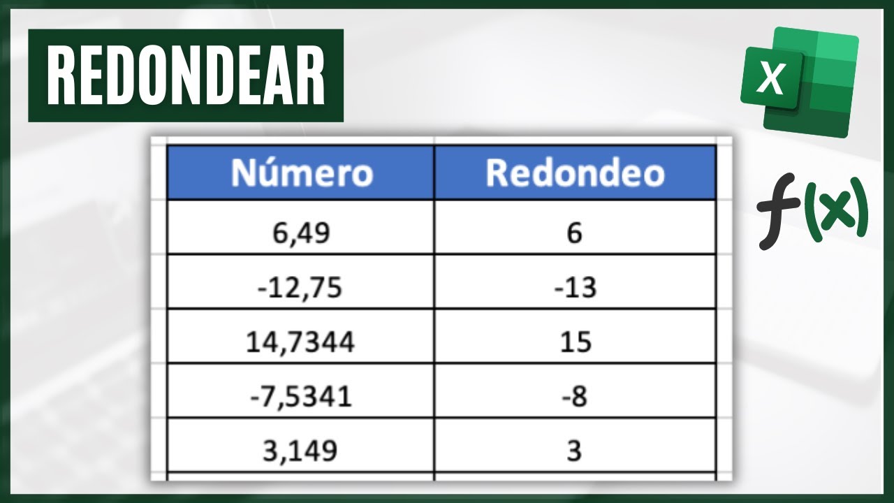 Cómo REDONDEAR números en Excel - YouTube