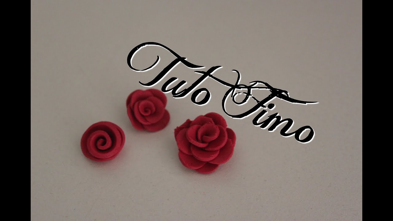 [♥ Tuto Fimo : La rose (3 techniques) ♥] ~ [♥ Polymer Clay Tutorial : 3 ...