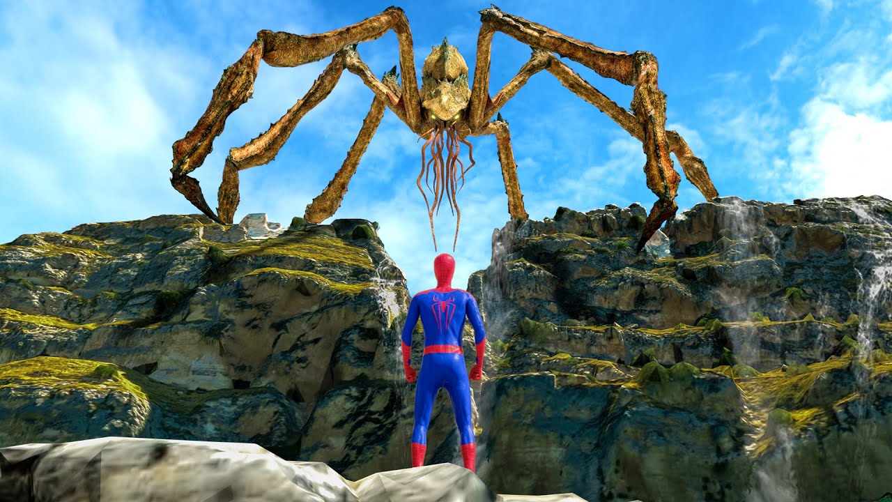 SPIDER MAN FOUND GIANT SPIDER - First Titan Titanus Scylla | Monster ...