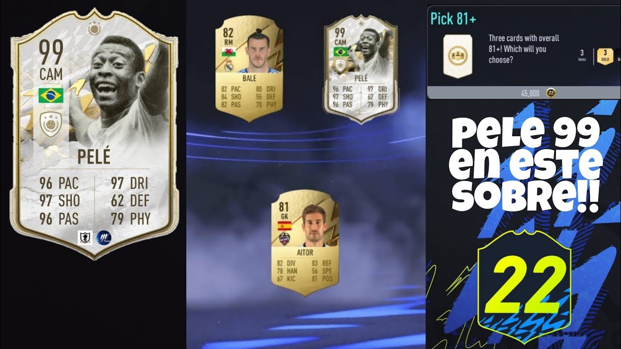ME SALE PELE 99 ICON MOMENTS EN UN PLAYER PICK +81 SMOQ GAMES 22 PACK ...