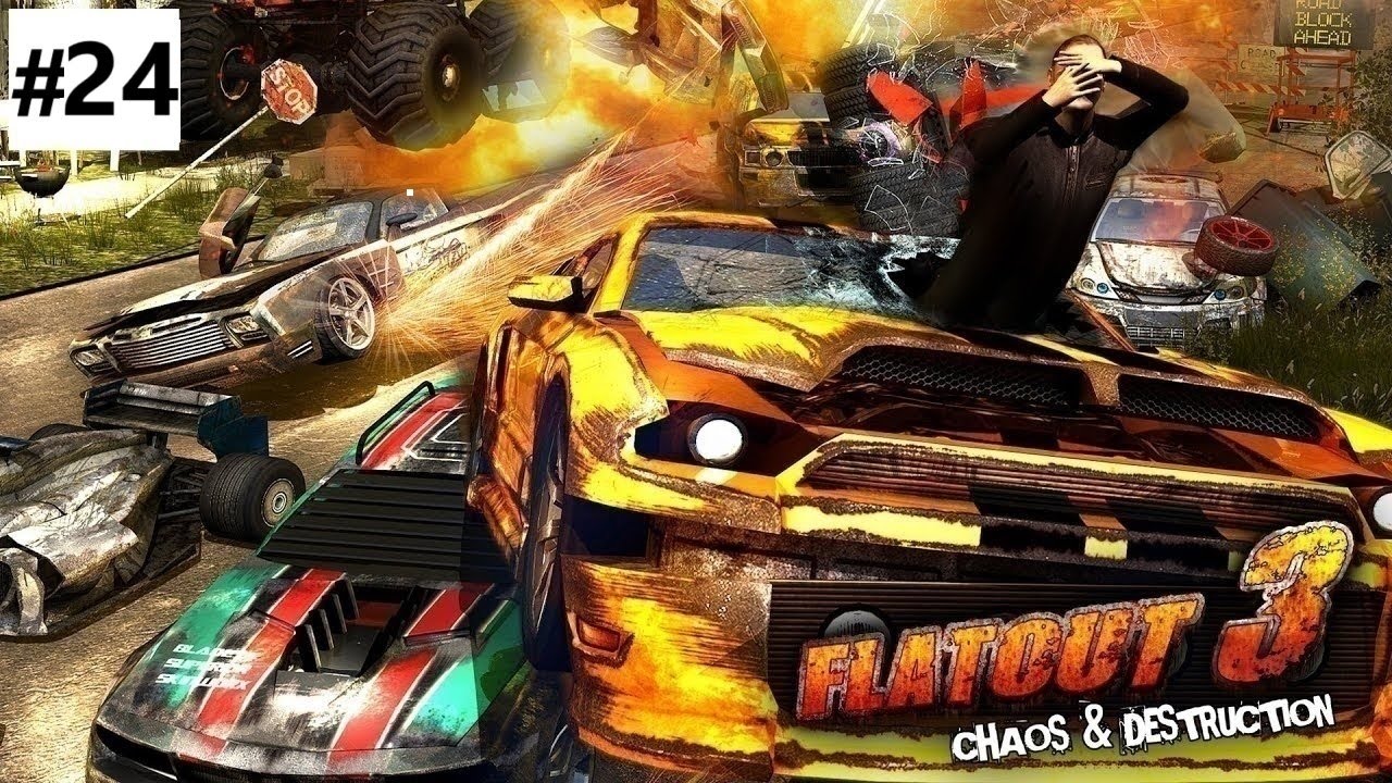 #24 Flatout 3: Chaos & Destruction - Wielka bitwa, Poziomy 1-5. - YouTube