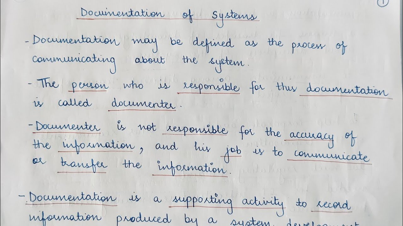 Documentation of Information System in System Analysis and Design - YouTube