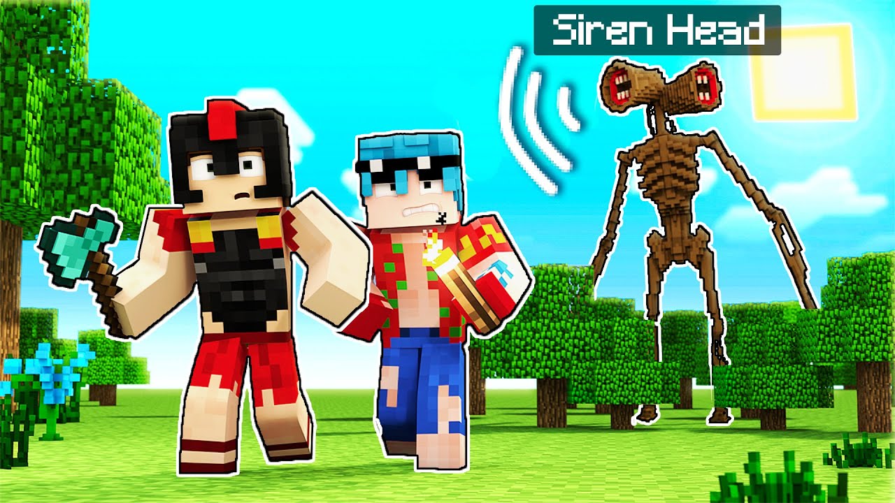 ¡1 NOCHE con SIREN HEAD en MINECRAFT! 😱 INVICTOR - YouTube