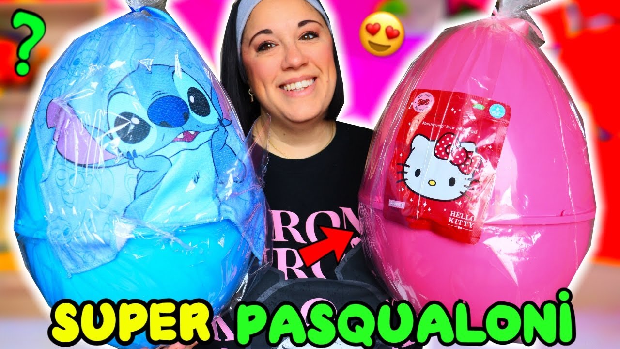 Apro 2 PASQUALONI di HELLO KITTY e STITCH con sorpese - YouTube