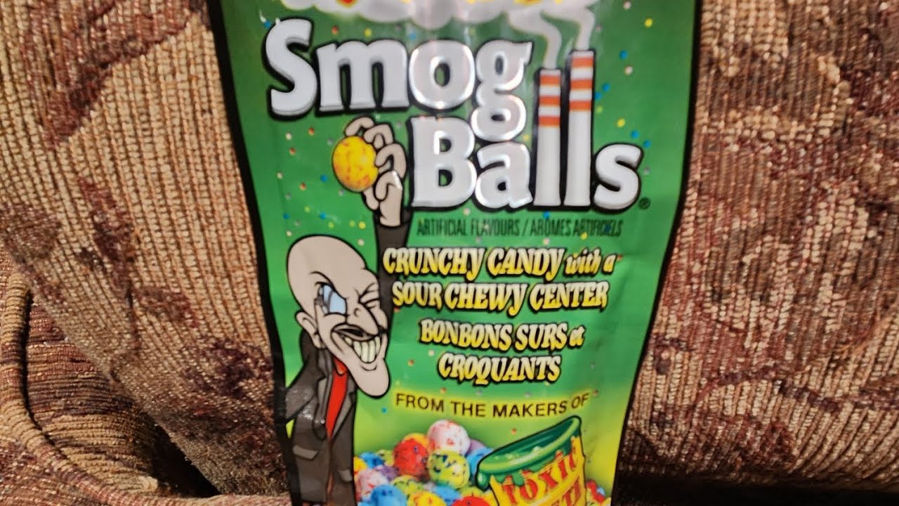 handful of sour smog balls challenge. - YouTube