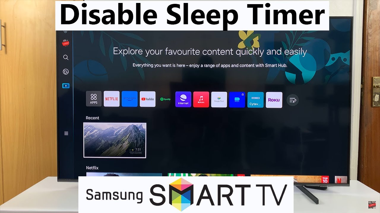 How To Disable Sleep Timer On Samsung Smart TV - YouTube