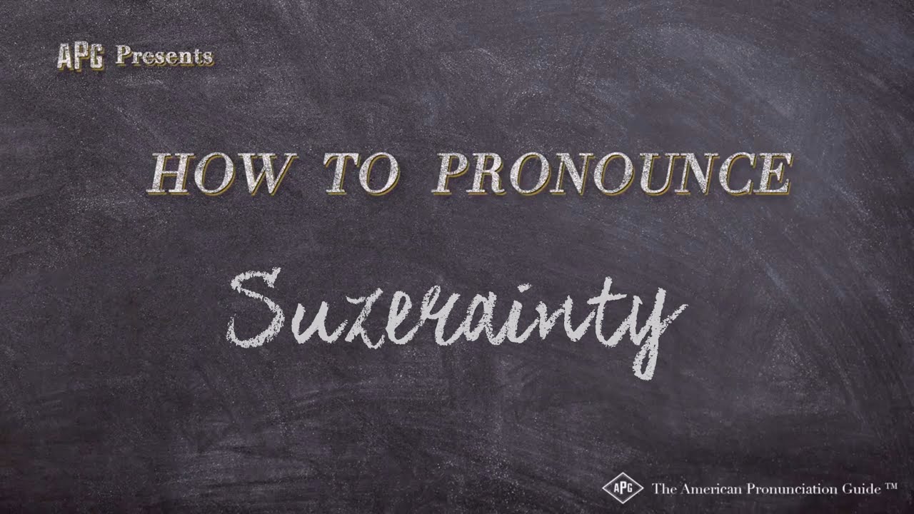 How to Pronounce Suzerainty (Real Life Examples!) - YouTube