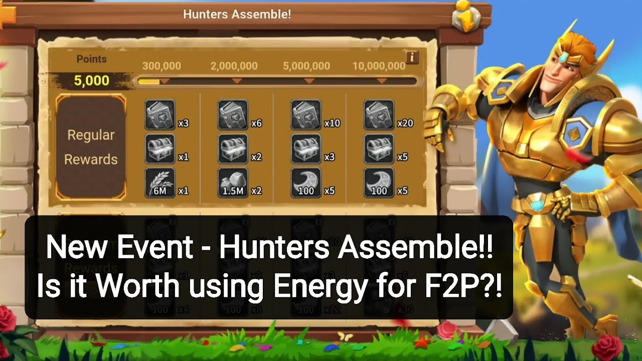 New Event Hunters Assemble Worth it for F2Ps?! #lordsmobile - YouTube