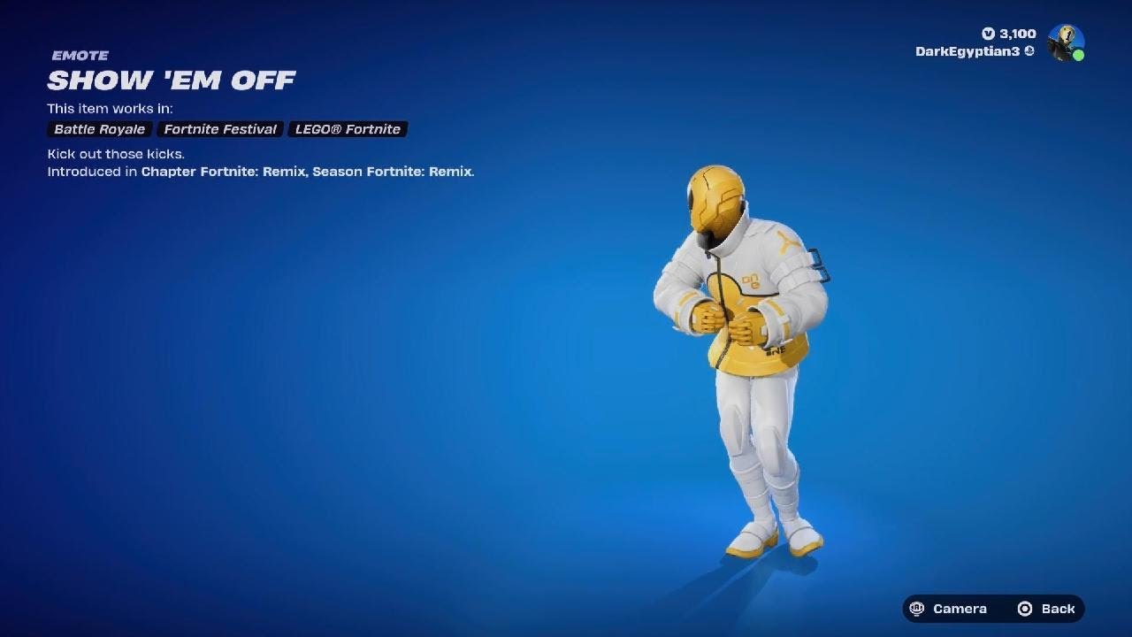 Fortnite | *NEW* FREE Show 'Em Off Emote Available Now 🙌👟🕺🏿 - YouTube