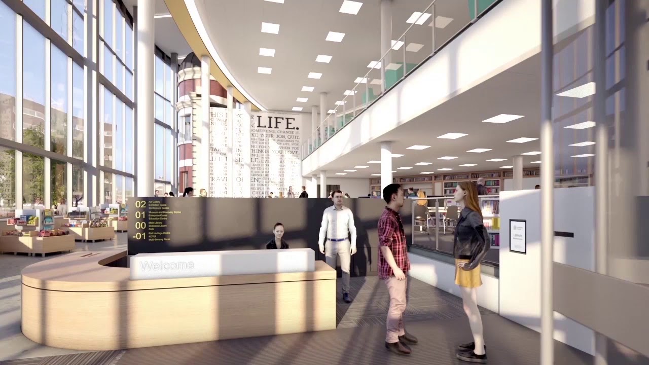 Doncaster's new Central Library and Museum - YouTube