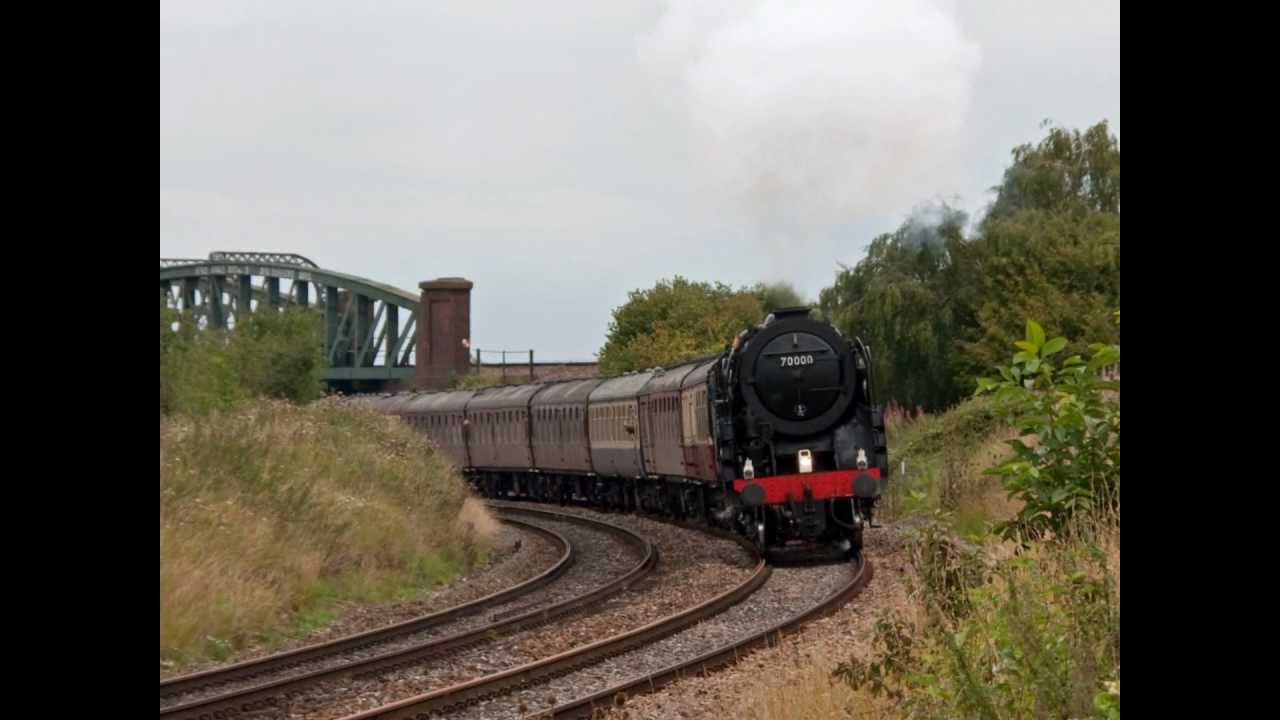 "Britannia" on the Cathedrals Express at Worting Junction - YouTube