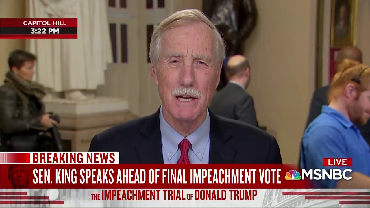 Senator King on MSNBC -- February 5, 2020 - YouTube