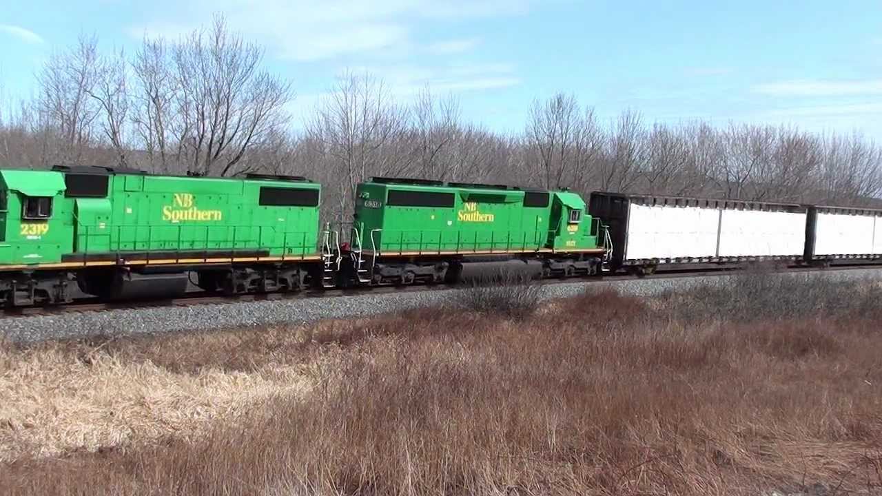 NB Southern Railway - 2319 West Mar 29 - YouTube