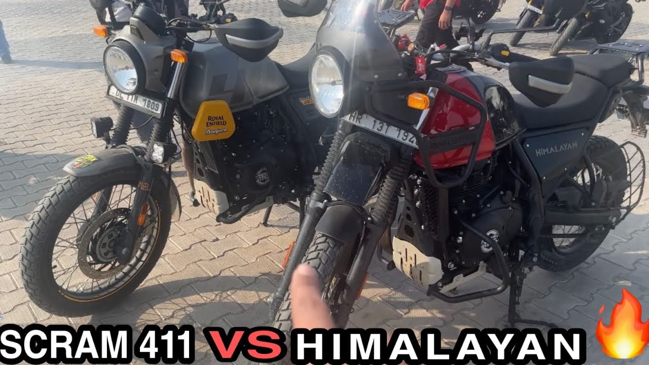 New Royal Enfield Scram 411 Vs Royal Enfield Himalayan Comparison ...